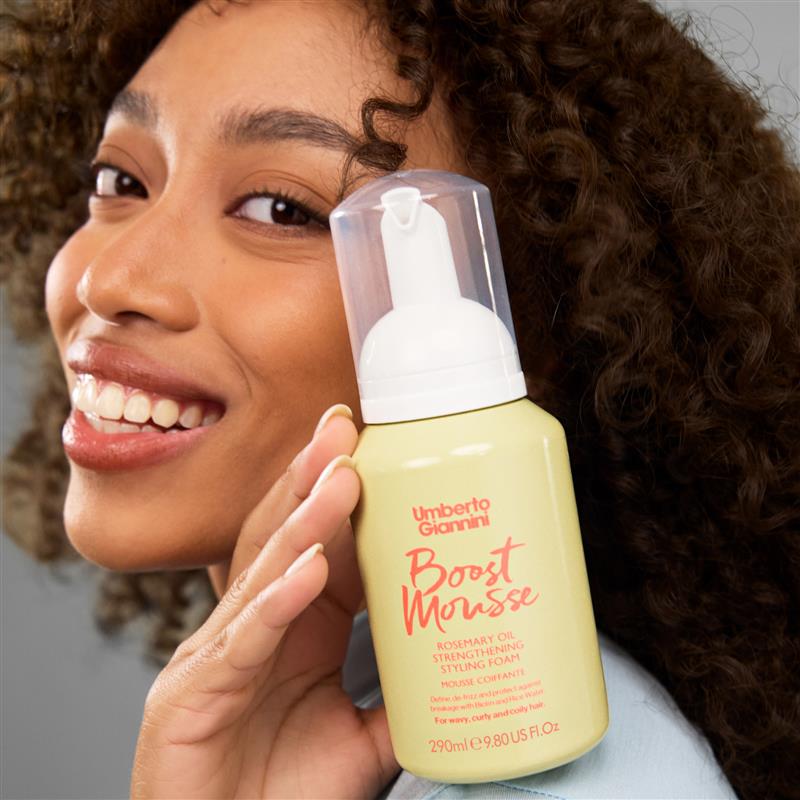 Strong Curls Boost Mousse Rosemary Oil Strengthening Styling Foam ...