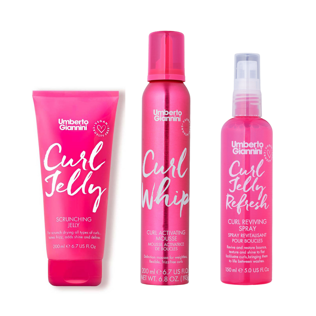 Curl Jelly, Curl Whip & Curl Refresh Spray – Umberto Giannini